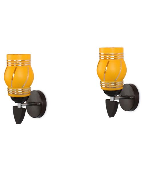 Buy online Decorative Wall Lamp Light Glass Wall Light Yellow - Pack Of ...